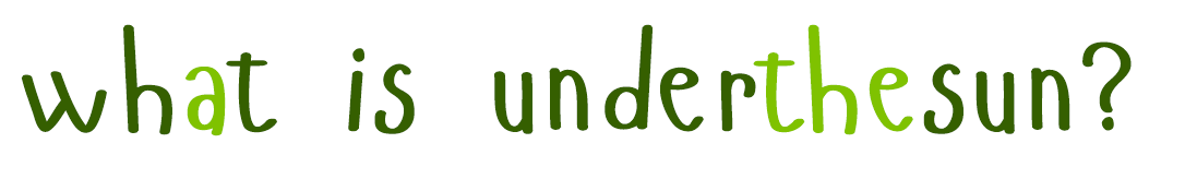 underthesun online sales – because some things are still new